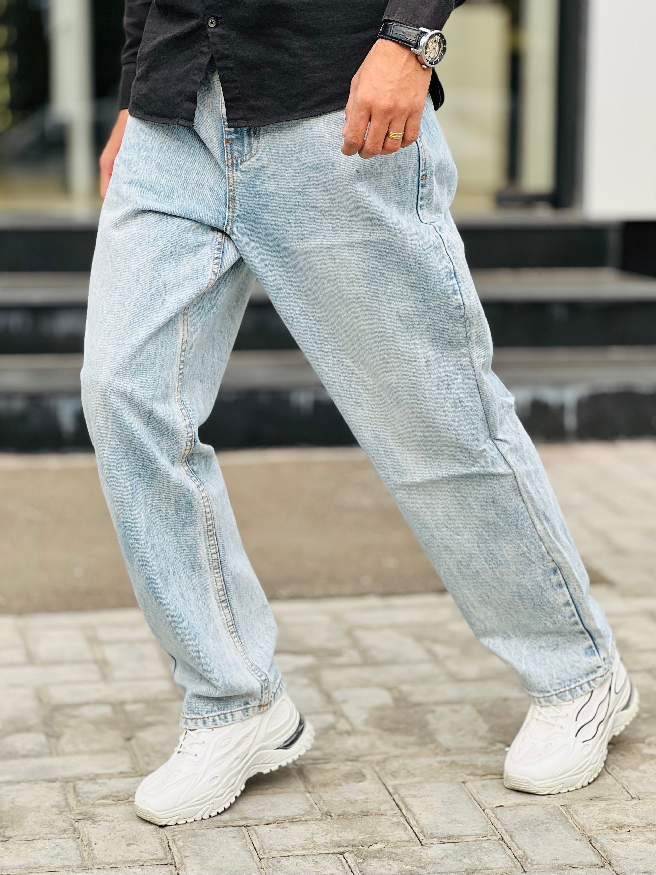 Ice Colour Baggy Fit Jeans (00460) – brandsrepublic.pk