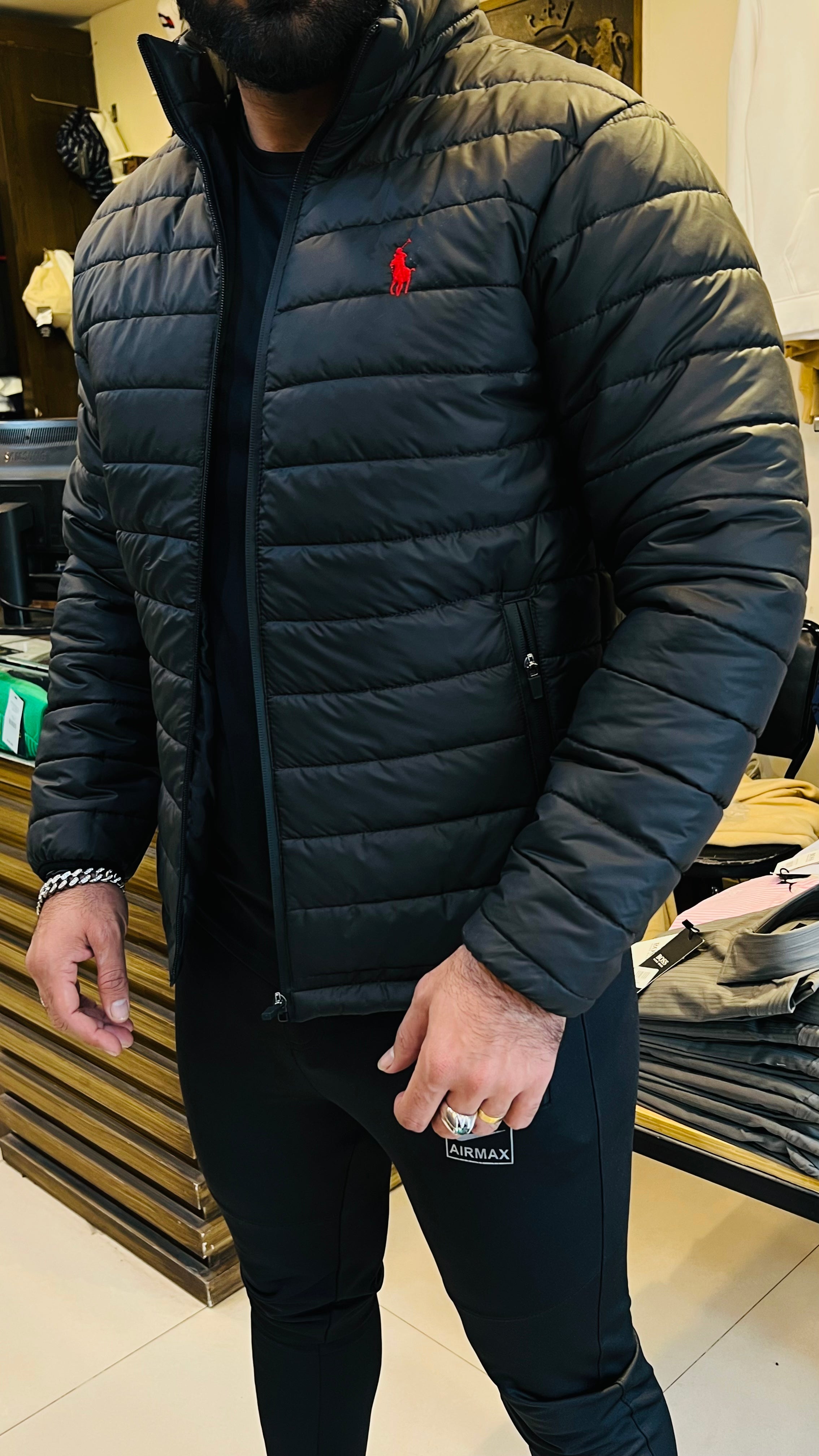 RL Puffer black Slim fit jacket (00344)(00349)NW – brandsrepublic.pk